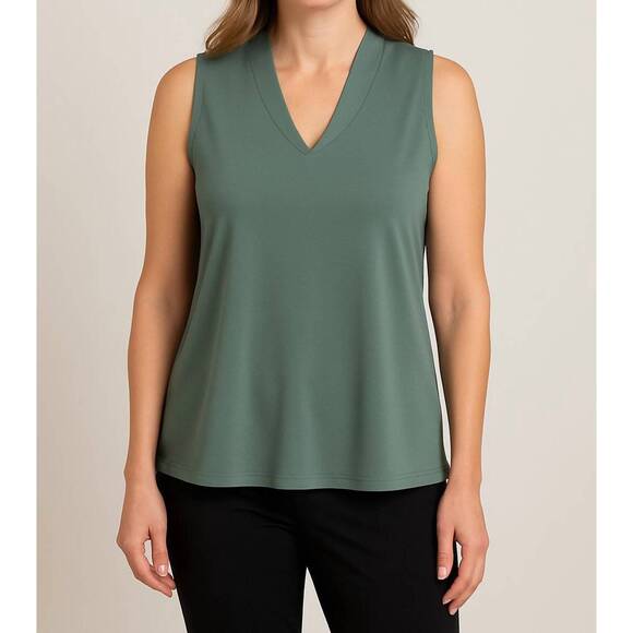 Sympli | Tops | New Sympli Deep V Trapeze Tank In Cactus | Poshmark